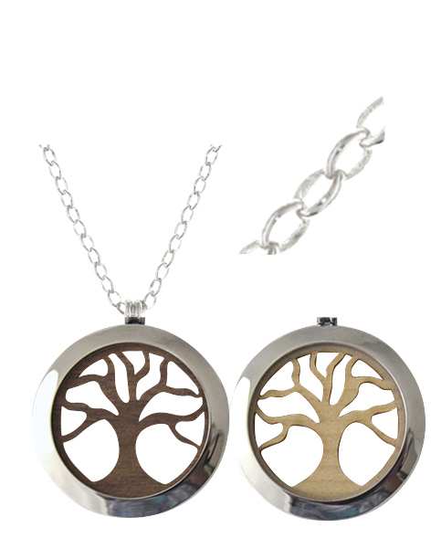 Halskette - Baum des Lebens & Edelstahl